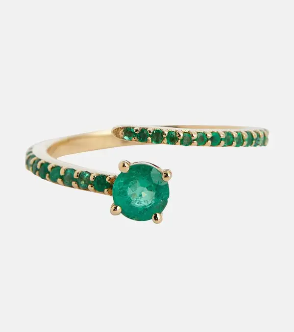 Ileana Makri Grass Seed Emerald Ring - Gold