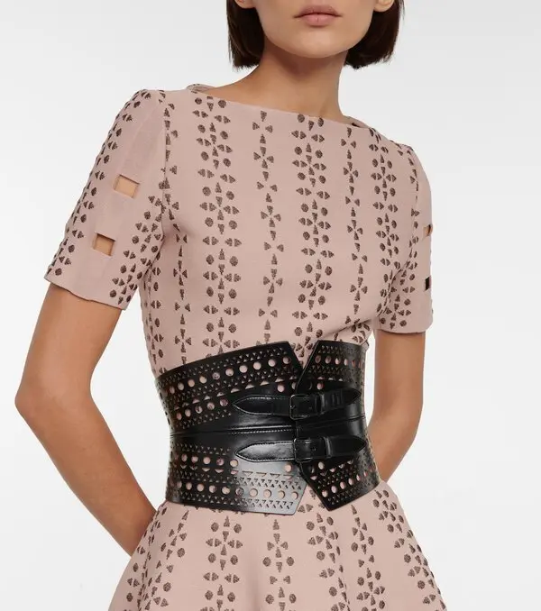 Alaïa Laser-cut Leather Belt