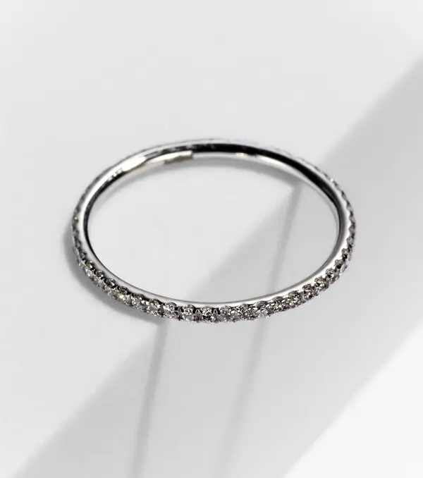 Ileana Makri 18kt White Gold Diamond Band Ring