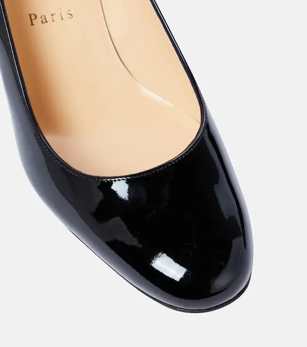 CHRISTIAN LOUBOUTIN Miss Sab 55 Patent Leather Pumps