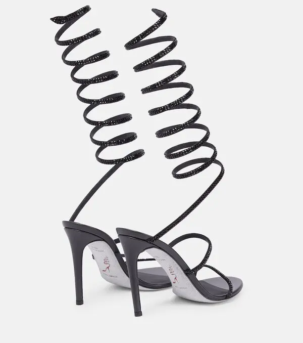 Rene Caovilla Cleo Embellished Sandals - Black