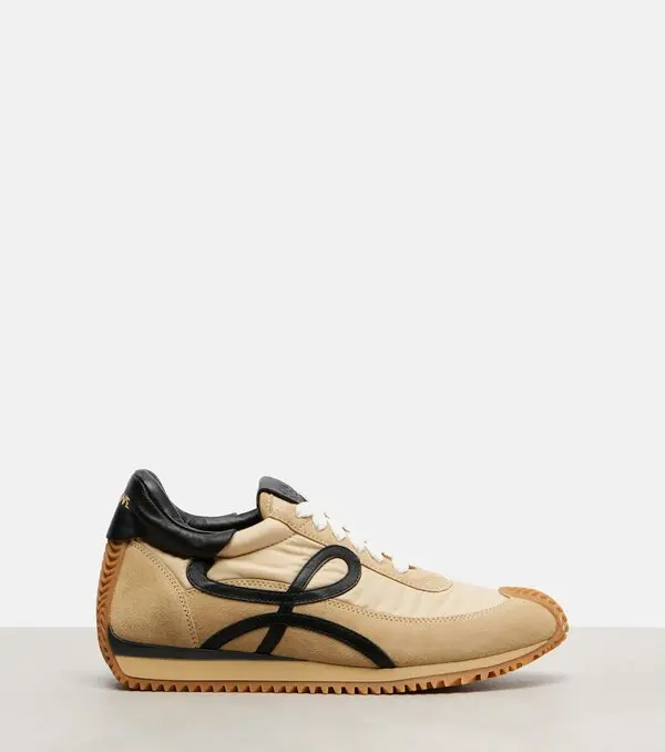 Loewe Flow Runner Suede Sneakers - Beige