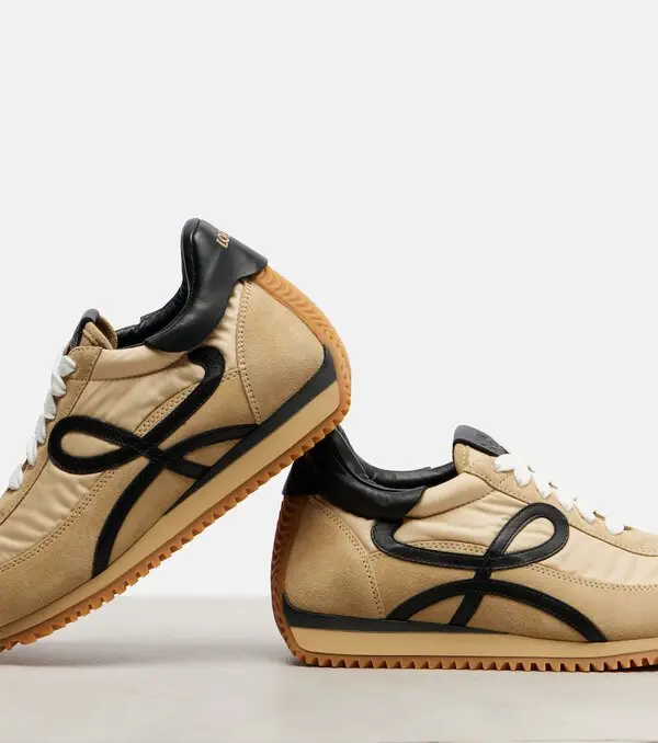 Loewe Flow Runner Suede Sneakers - Beige