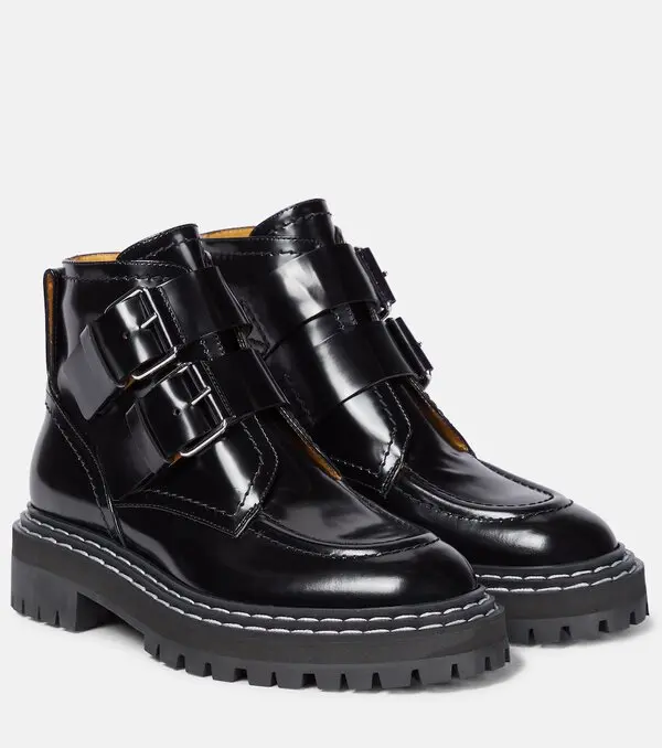 Proenza Schouler Leather Biker Boots