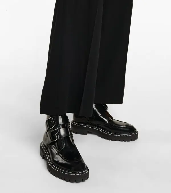 Proenza Schouler Leather Biker Boots