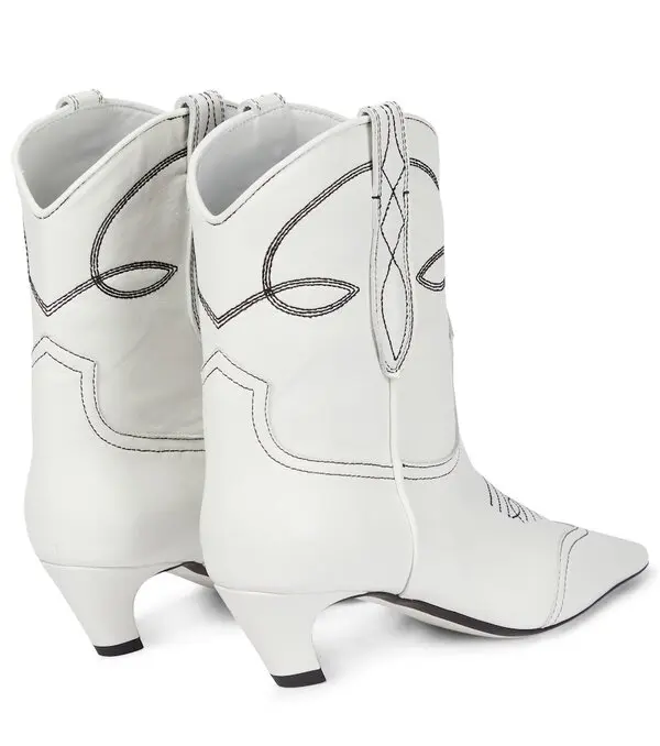 Khaite Dallas Leather Cowboy Boots