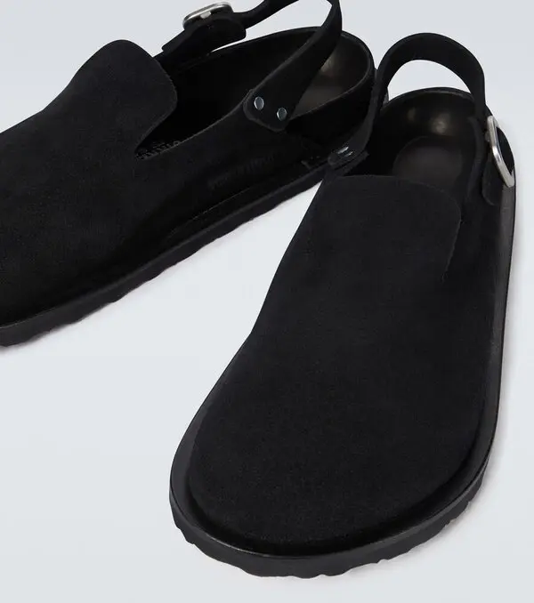Jil Sander Birkenstock X Berlin Suede Mules In Black - 30% Off