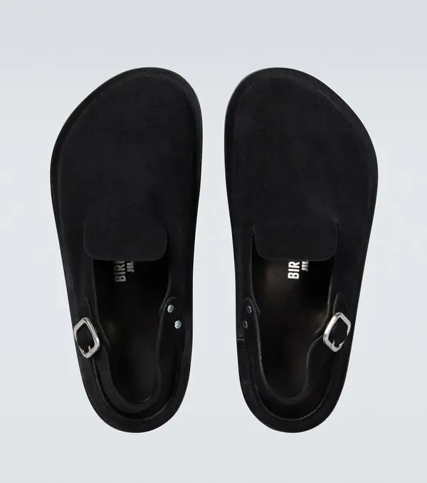 Jil Sander Birkenstock X Berlin Suede Mules In Black - 30% Off