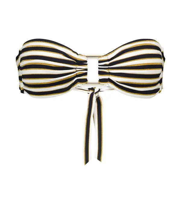 Melissa Odabash Angola Striped Bikini Top - Black