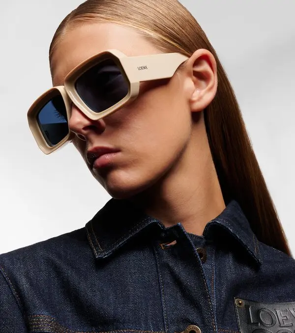Loewe Square Frame Sunglasses - Beige