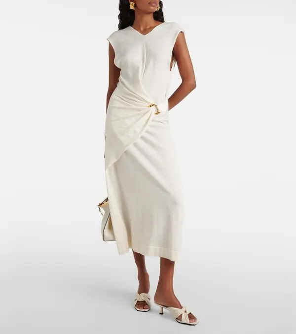 JIMMY CHOO Avenue 50 Leather Sandals - White