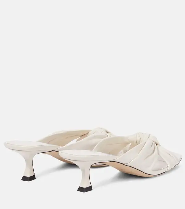 JIMMY CHOO Avenue 50 Leather Sandals - White