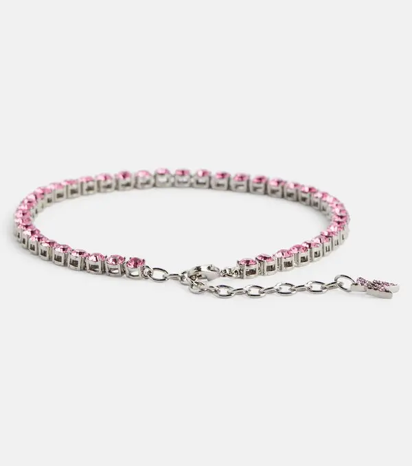 Amina Muaddi Tennis Crystal Anklet