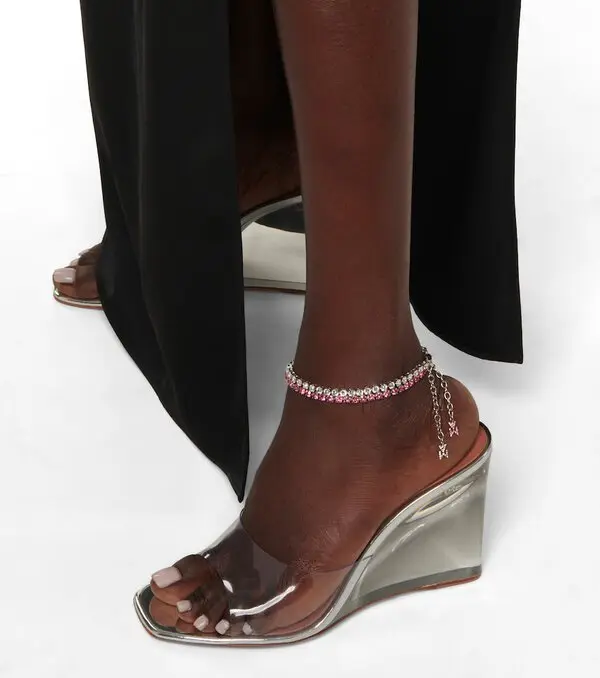Amina Muaddi Tennis Crystal Anklet