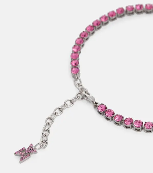 Amina Muaddi Tennis Crystal Anklet