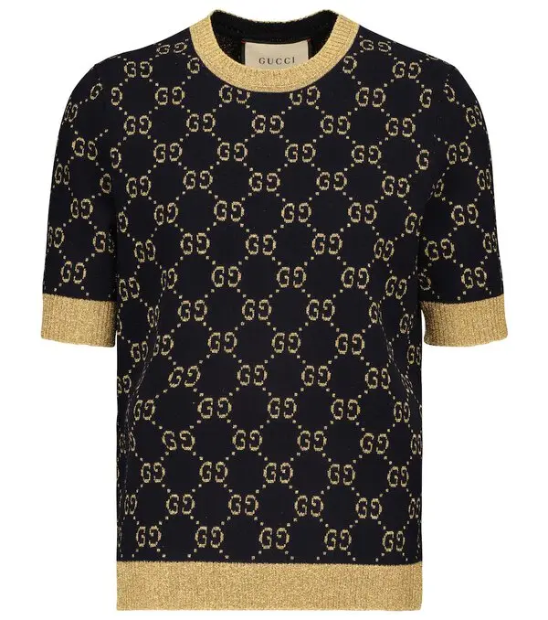 Gucci Cotton-blend Lamé Top