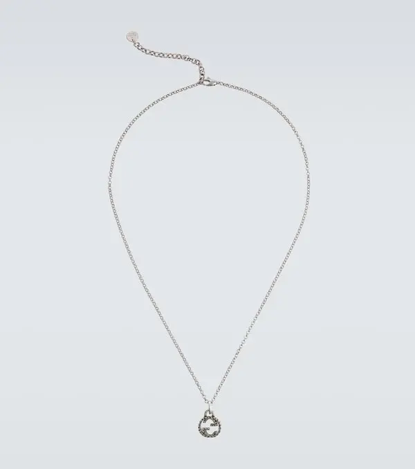 Gucci Interlocking G Pendant Necklace - Silver