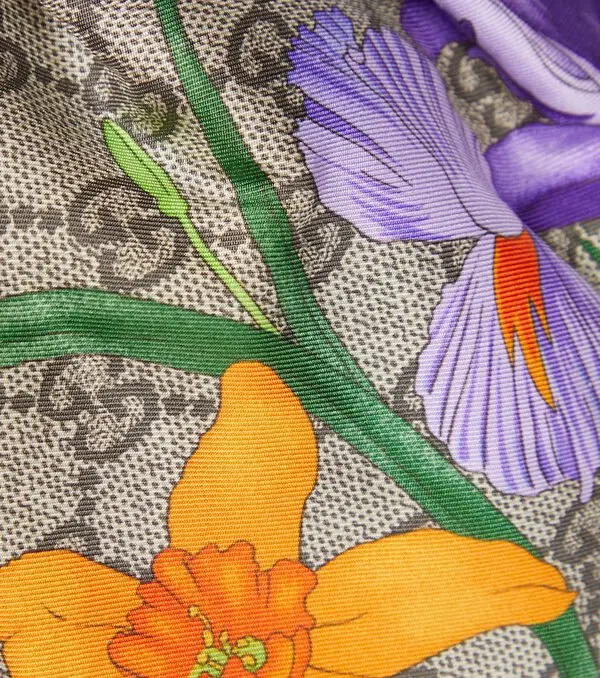Gucci Gg Flora Printed Silk Headband