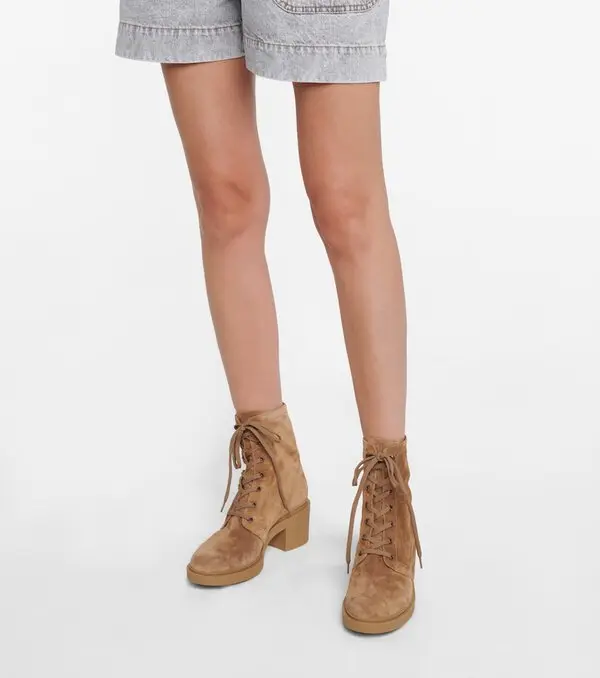 GIANVITO ROSSI Foster Suede Ankle Boots