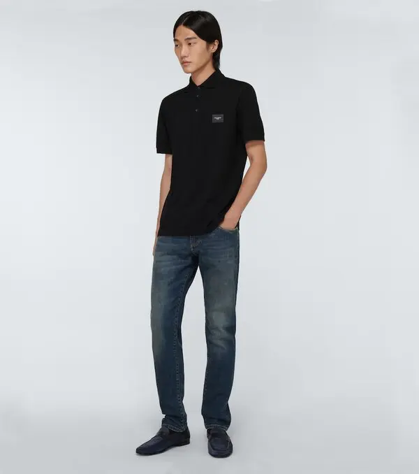 Dolce & Gabbana Short-sleeved Polo Shirt - Black