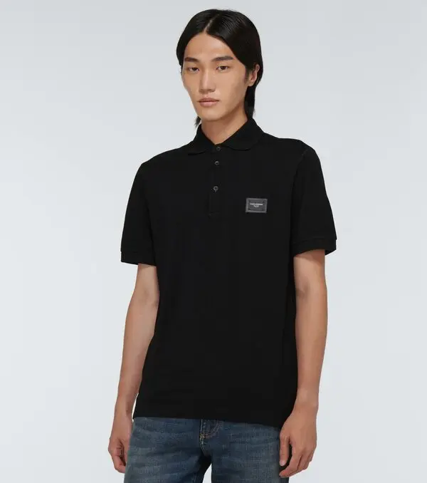 Dolce & Gabbana Short-sleeved Polo Shirt - Black