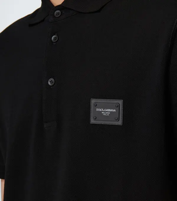 Dolce & Gabbana Short-sleeved Polo Shirt - Black