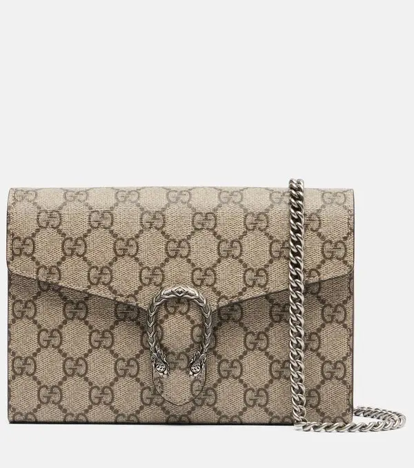 Gucci Dionysus Gg Supreme Clutch - Beige