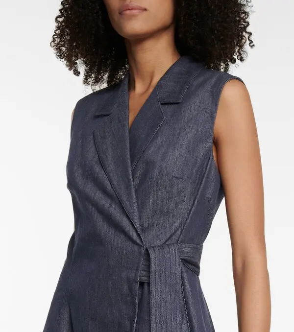 carolina herrera denim wrap dress Carolina Herrera Denim Wrap Dress In Blue - 30% Off