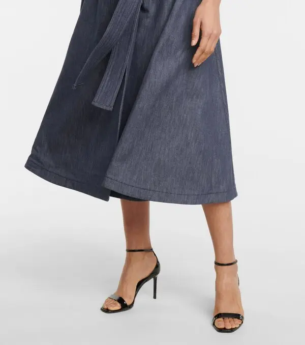 carolina herrera denim wrap dress Carolina Herrera Denim Wrap Dress In Blue - 30% Off