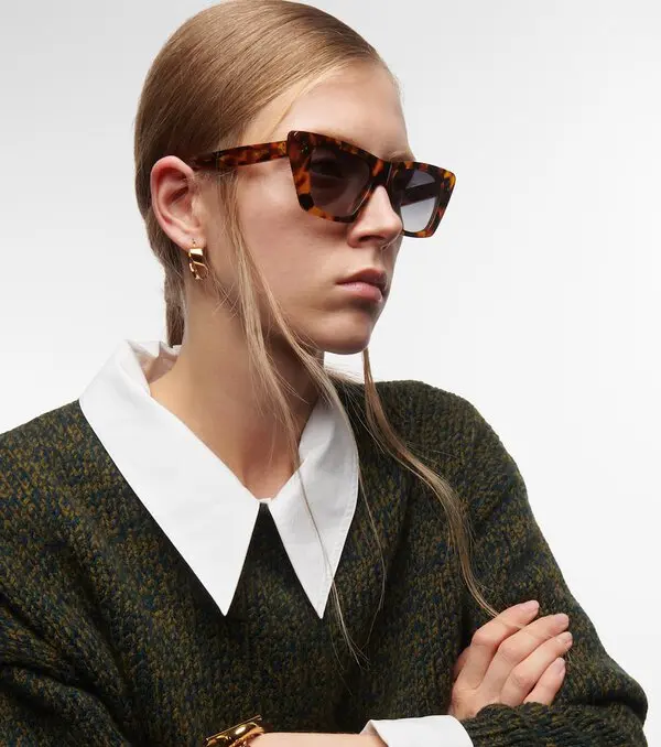 Celine Tortoiseshell Cat-eye Sunglasses