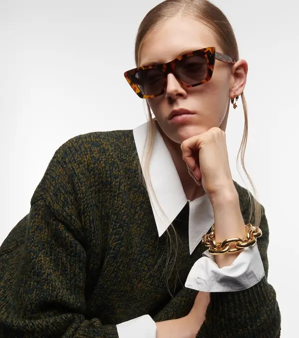 Celine Tortoiseshell Cat-eye Sunglasses