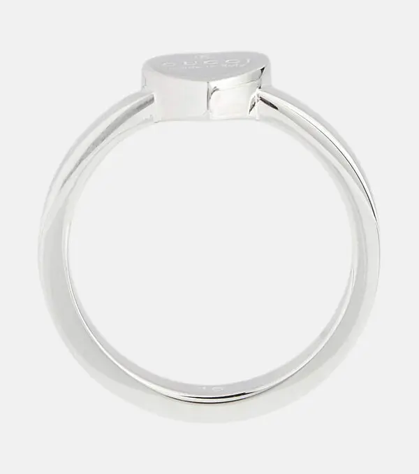 Gucci Heart Detail Ring - Silver