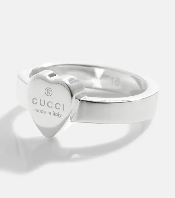 Gucci Heart Detail Ring - Silver