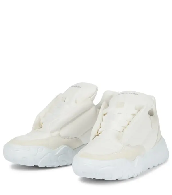 Alexander McQueen Puffy Suede-trimmed Sneakers