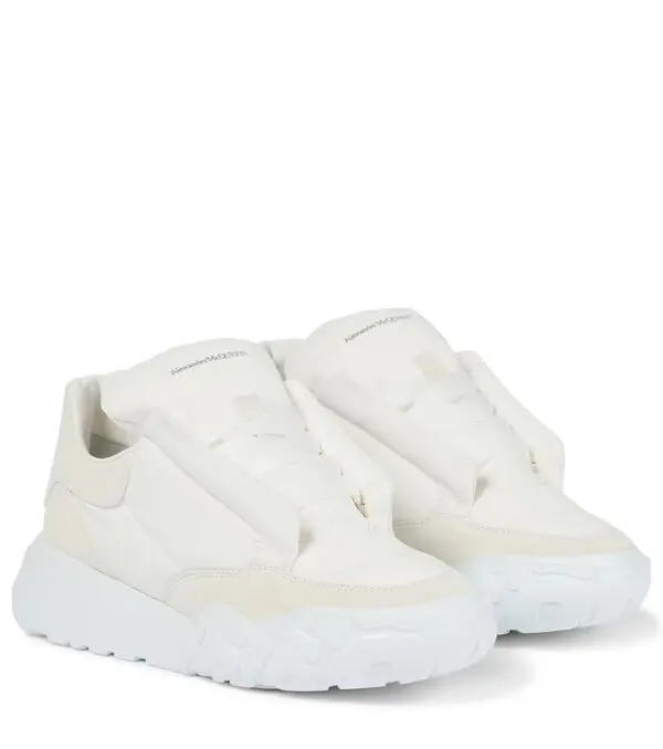 Alexander McQueen Puffy Suede-trimmed Sneakers