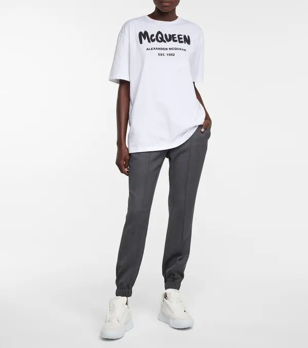 Alexander McQueen Puffy Suede-trimmed Sneakers