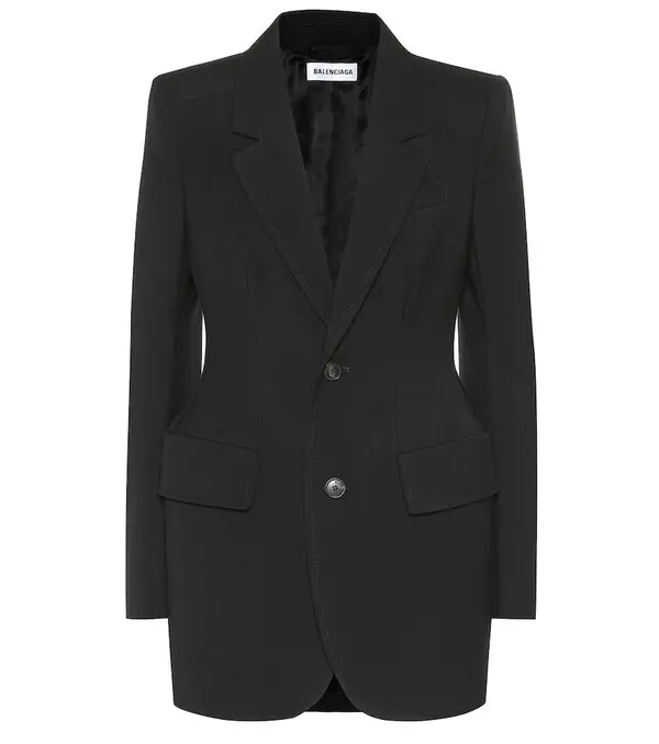 Balenciaga Hourglass Virgin Wool Blazer