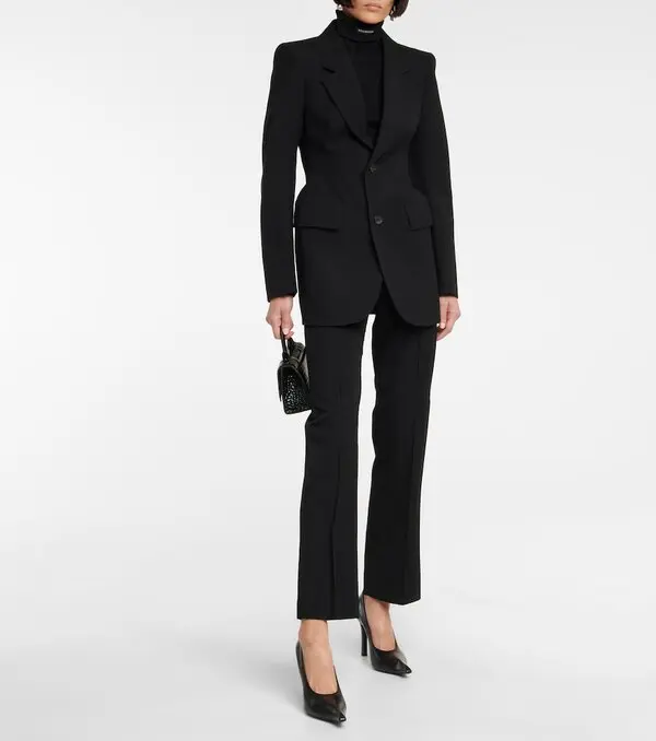 Balenciaga Hourglass Virgin Wool Blazer