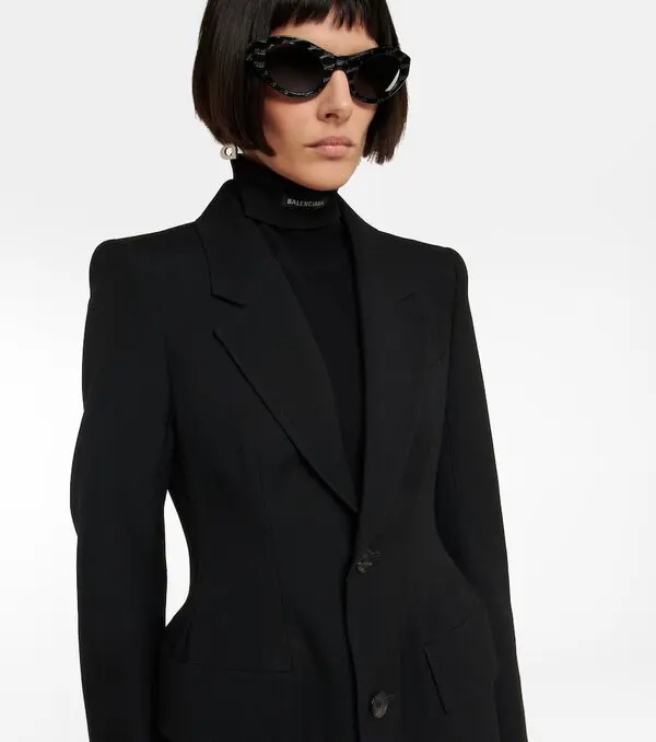 Balenciaga Hourglass Virgin Wool Blazer