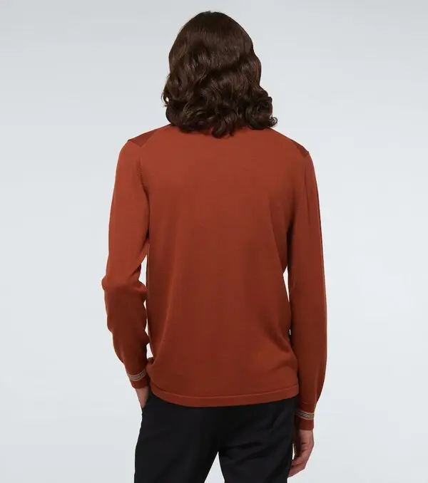 Burberry Pace Merino Wool Long-sleeved Polo