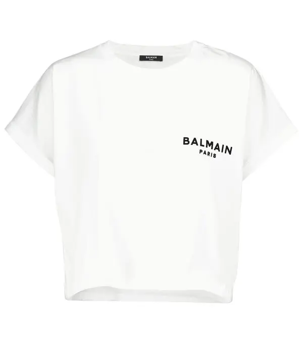 Balmain Logo Cotton T-shirt - White