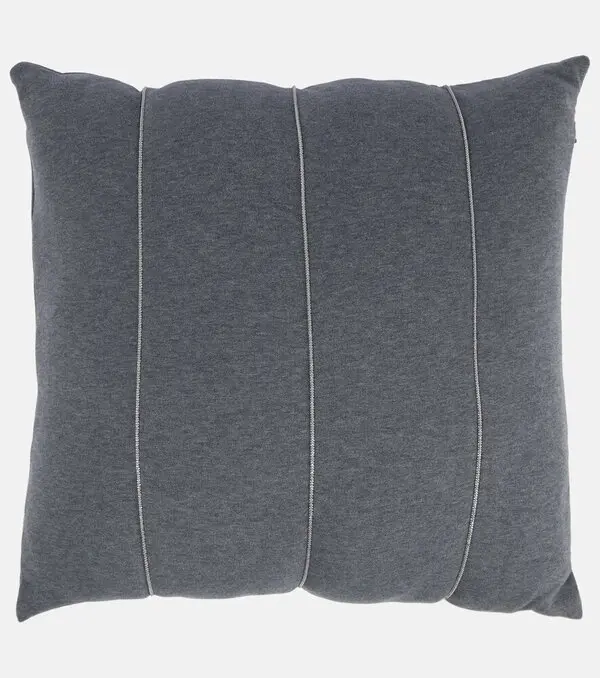 Brunello Cucinelli Embellished Cotton Cushion