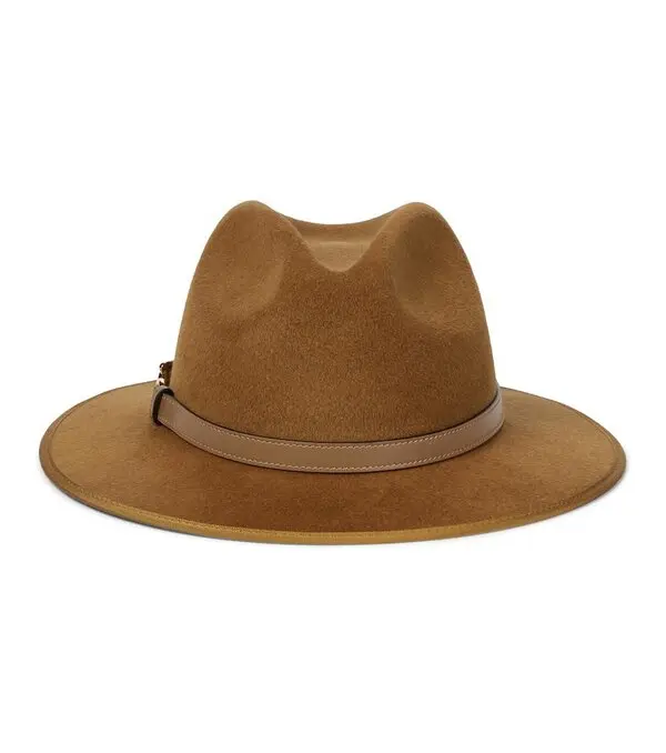 Gucci Horsebit Leather-trimmed Felt Fedora