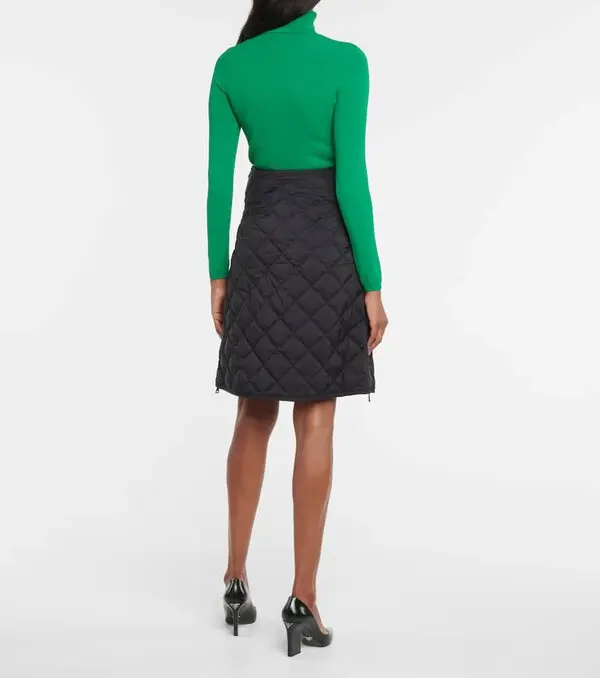 Moncler Quilted High-rise Skirt - Black