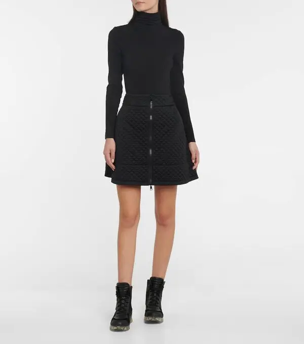 Moncler High-rise Quilted Mini Skirt