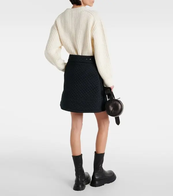 Moncler High-rise Quilted Miniskirt