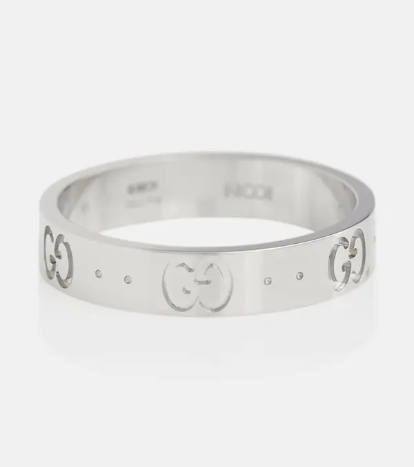 Gucci Icon 18kt White Gold Ring - Silver