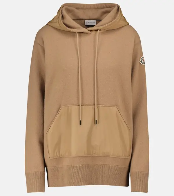 Moncler Wool And Cashmere Hoodie - Brown