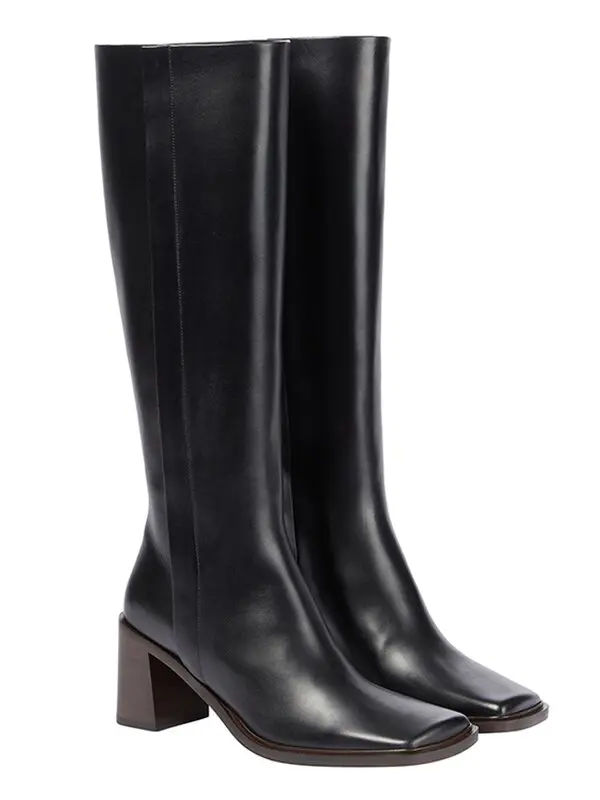 THE ROW Patch Knee-high Leather Boots