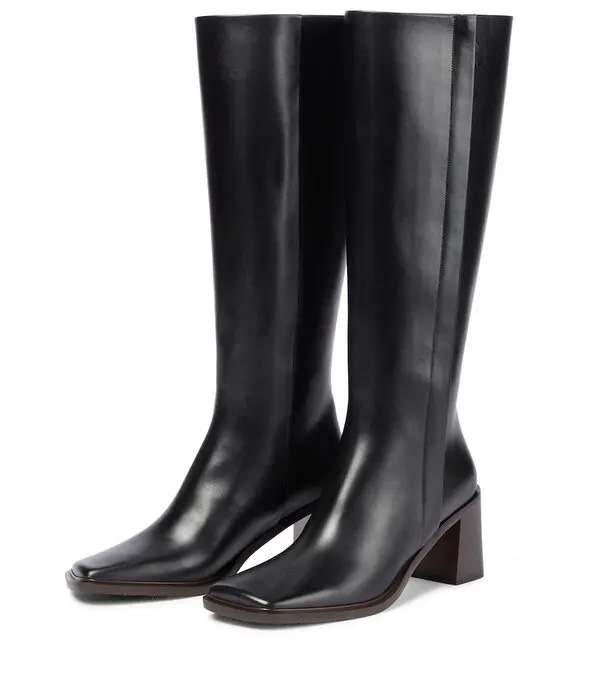 THE ROW Patch Knee-high Leather Boots
